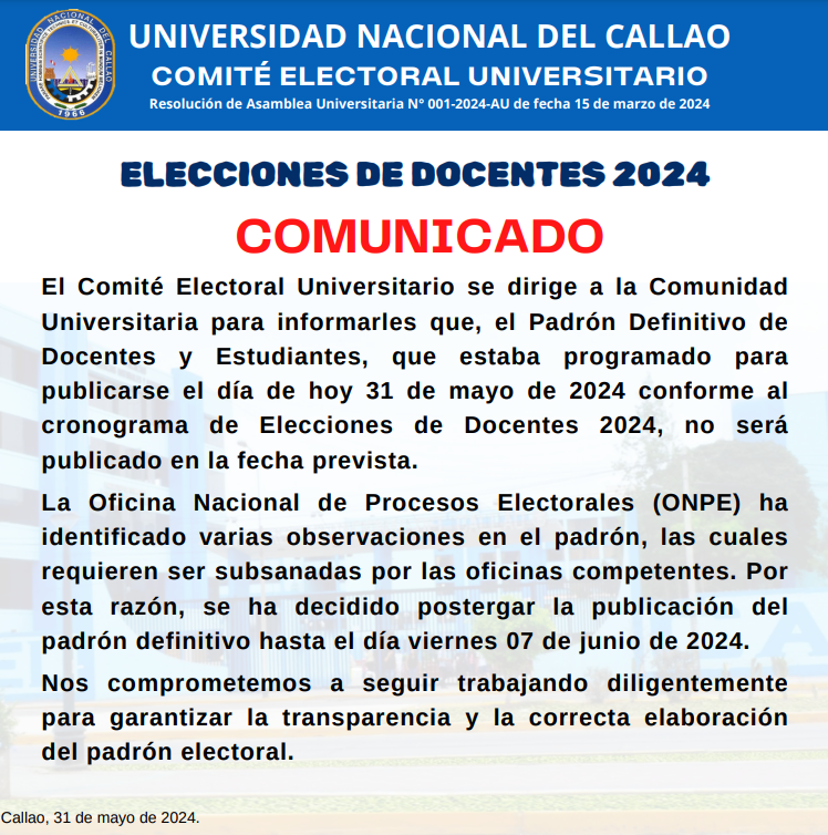 Universidad Nacional del Callao – (UNAC)