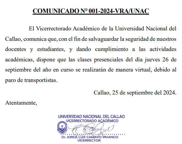 Universidad Nacional del Callao – (UNAC)