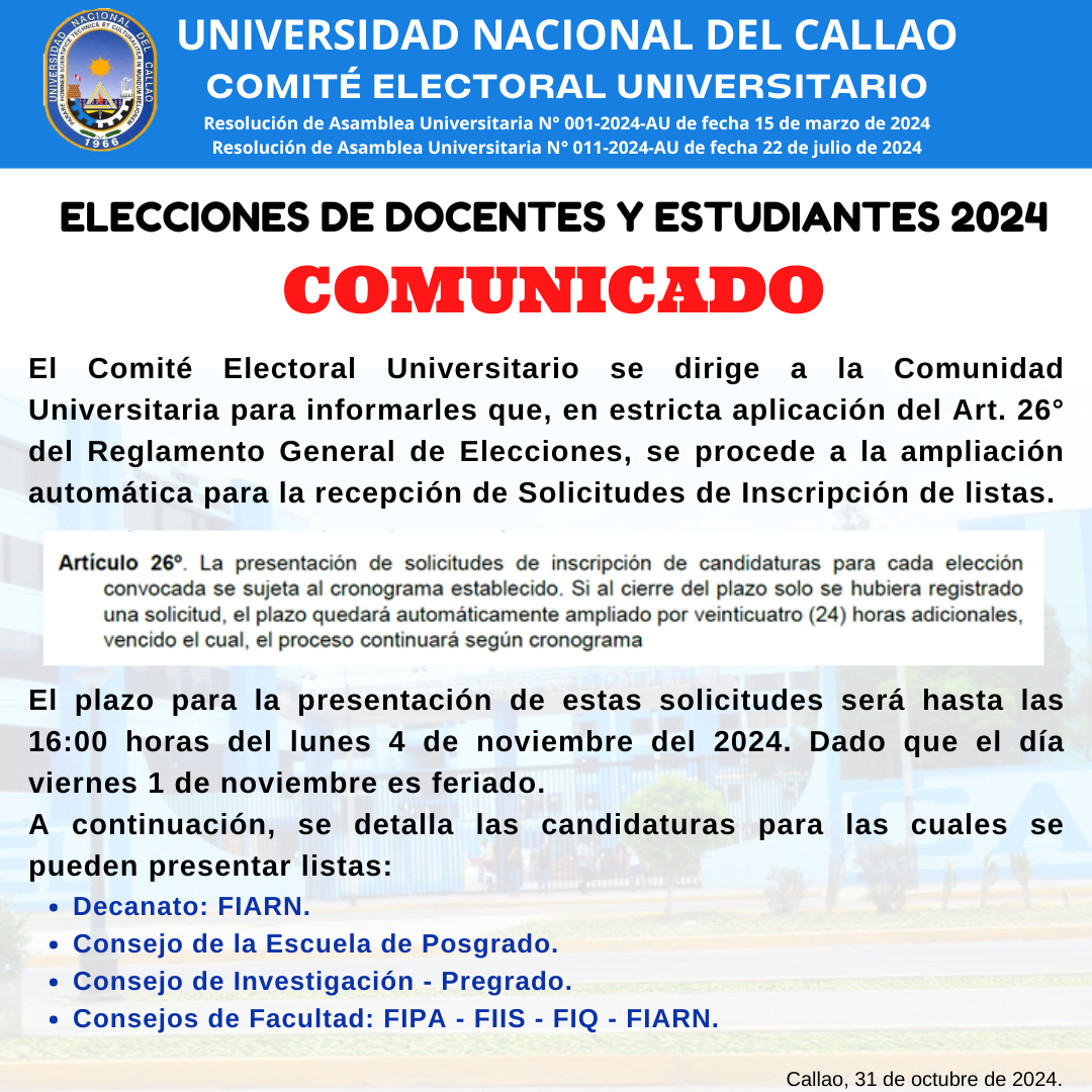 Universidad Nacional del Callao – (UNAC)