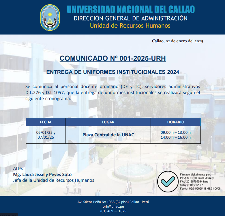 Universidad Nacional del Callao – (UNAC)